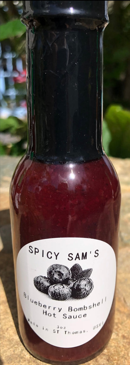 Spicy Sam's Blueberry Bombshell Hot Sauce - Hot – stjohnspice.com