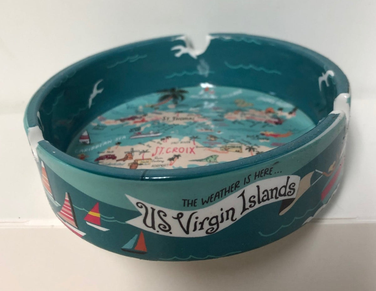 The Weather Is Here U.S. Virgin Islands Map Ashtray – stjohnspice.com