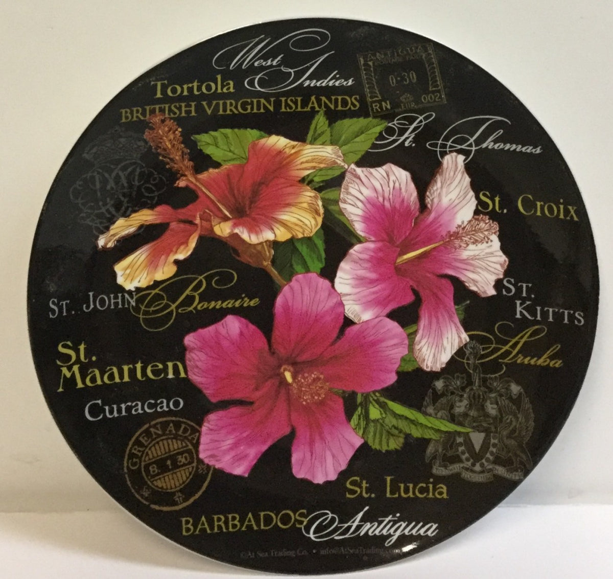 Black Hibiscus Plate – stjohnspice.com